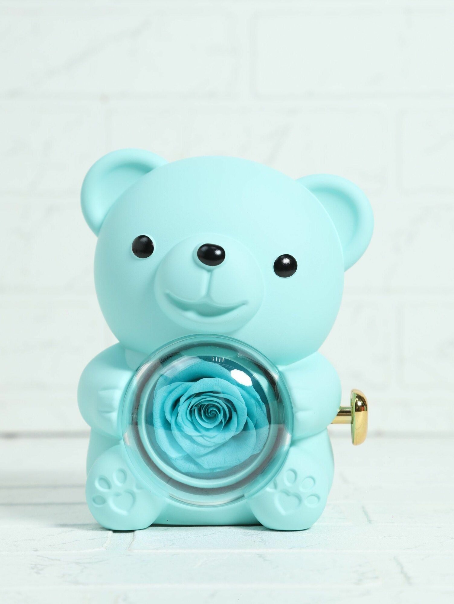 Роза в колбе медведь /Шкатулка для украшений / Подарок-сувенир