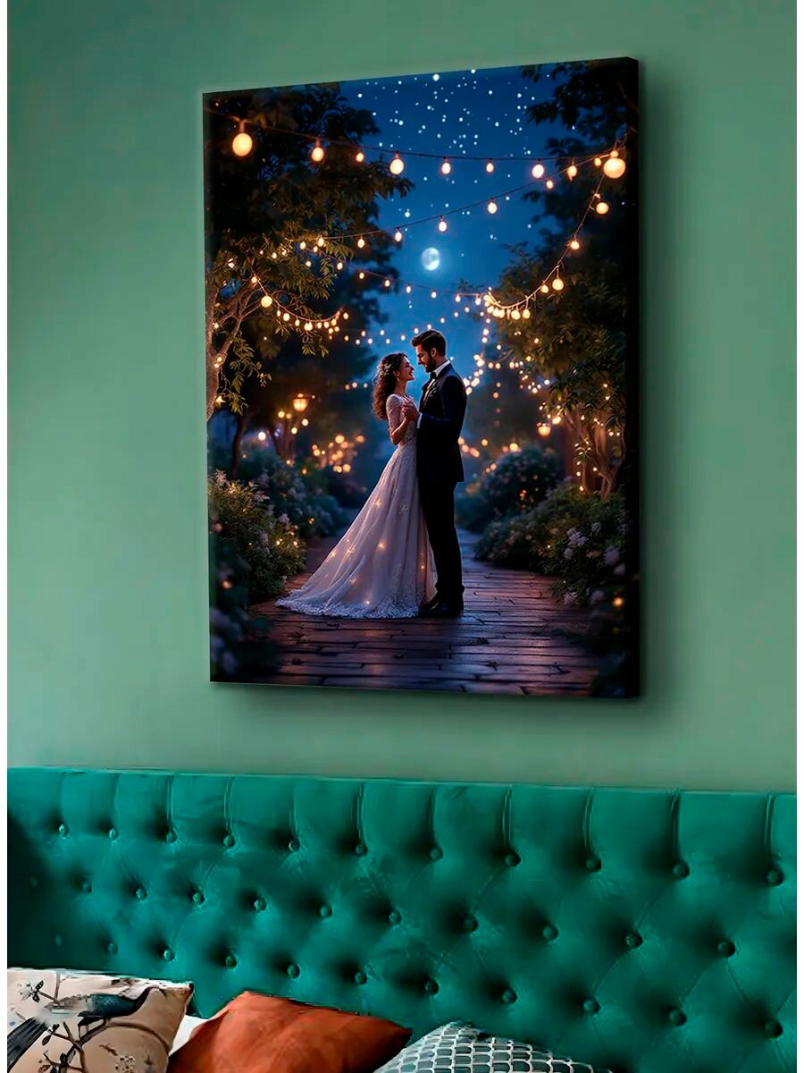 Картина "Милая пара", на стену для интерьера 30х40см 1шт.