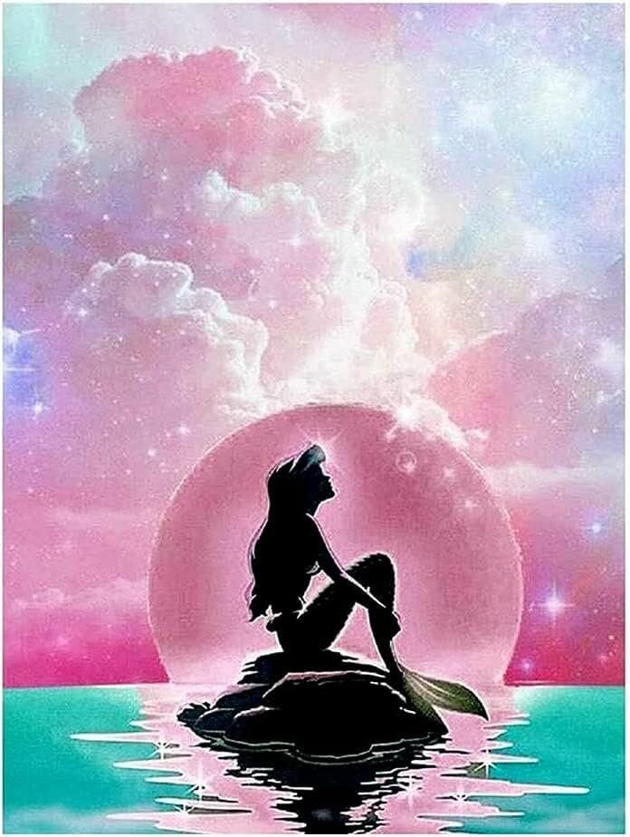 Алмазные Мозаики "Русалка" постер знаменитости декоративная роспись40x60cm