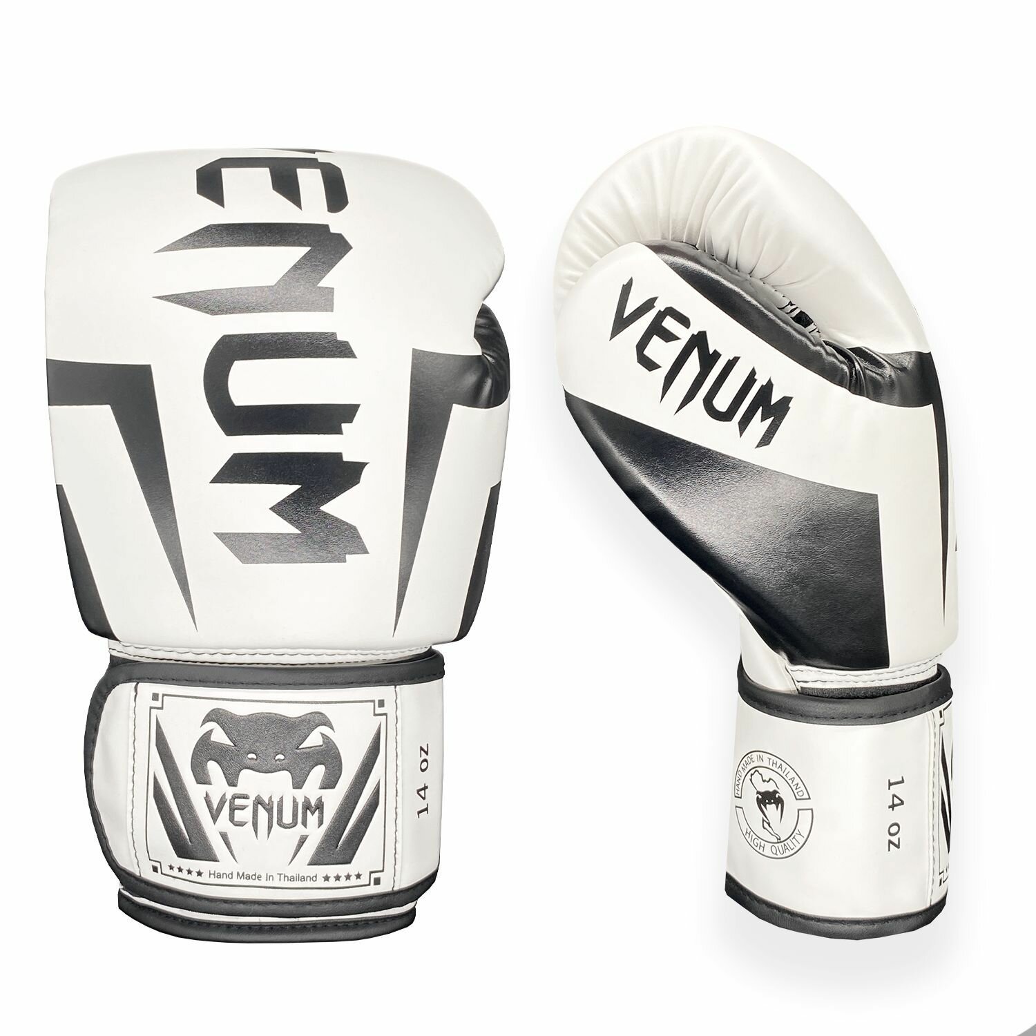 Перчатки боксерские Venum Elite White, размер 14 oz