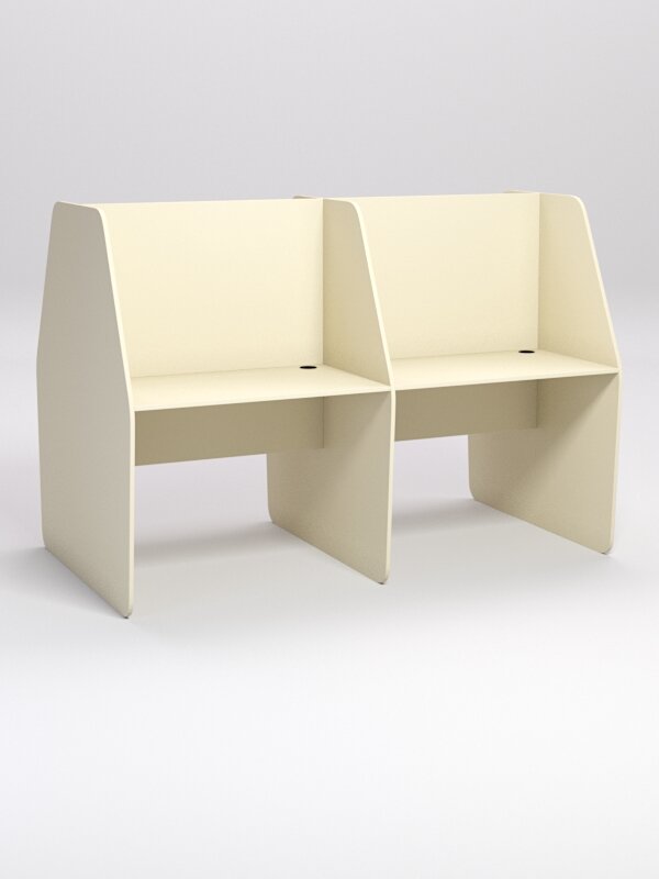 Стол оператора колл-центра секционный двухсторонний №7-2, Крем Вайс