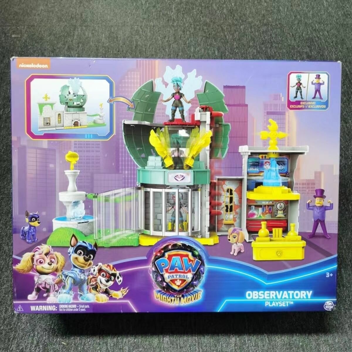 Spin Master Nickelodeon Paw Patrol The Mighty Movie Observatory Playset с 3 фигурками для детей в возрасте от 3 лет / Щенячий патруль - Могучий фильм