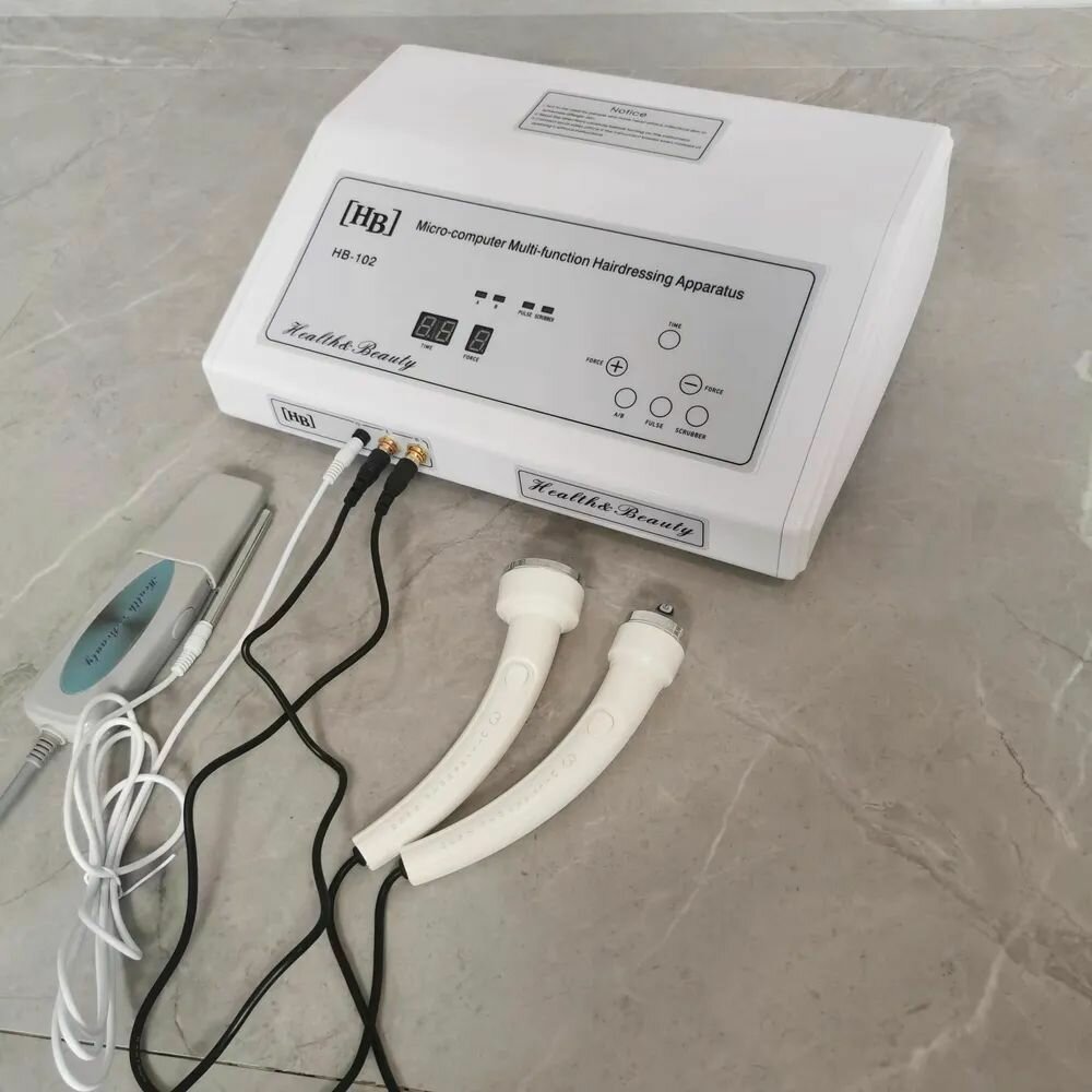 Аппарат косметологический Health&Beauty HB-102, Ультразвуковой косметологический прибор "три в одном", бежевый