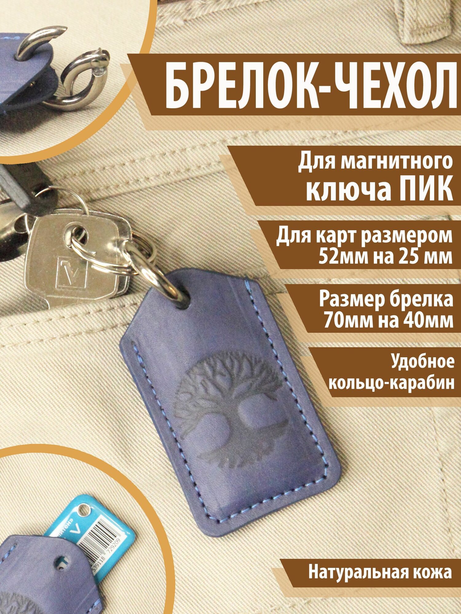 Чехол-брелок "Дерево жизни" для карт ПИК, Тройка, Стрелка, Подорожник, домру, для магнитных карт AIRTAG, ISBC для противоугонной метки Starline, Pandora и для платежных стикеров.