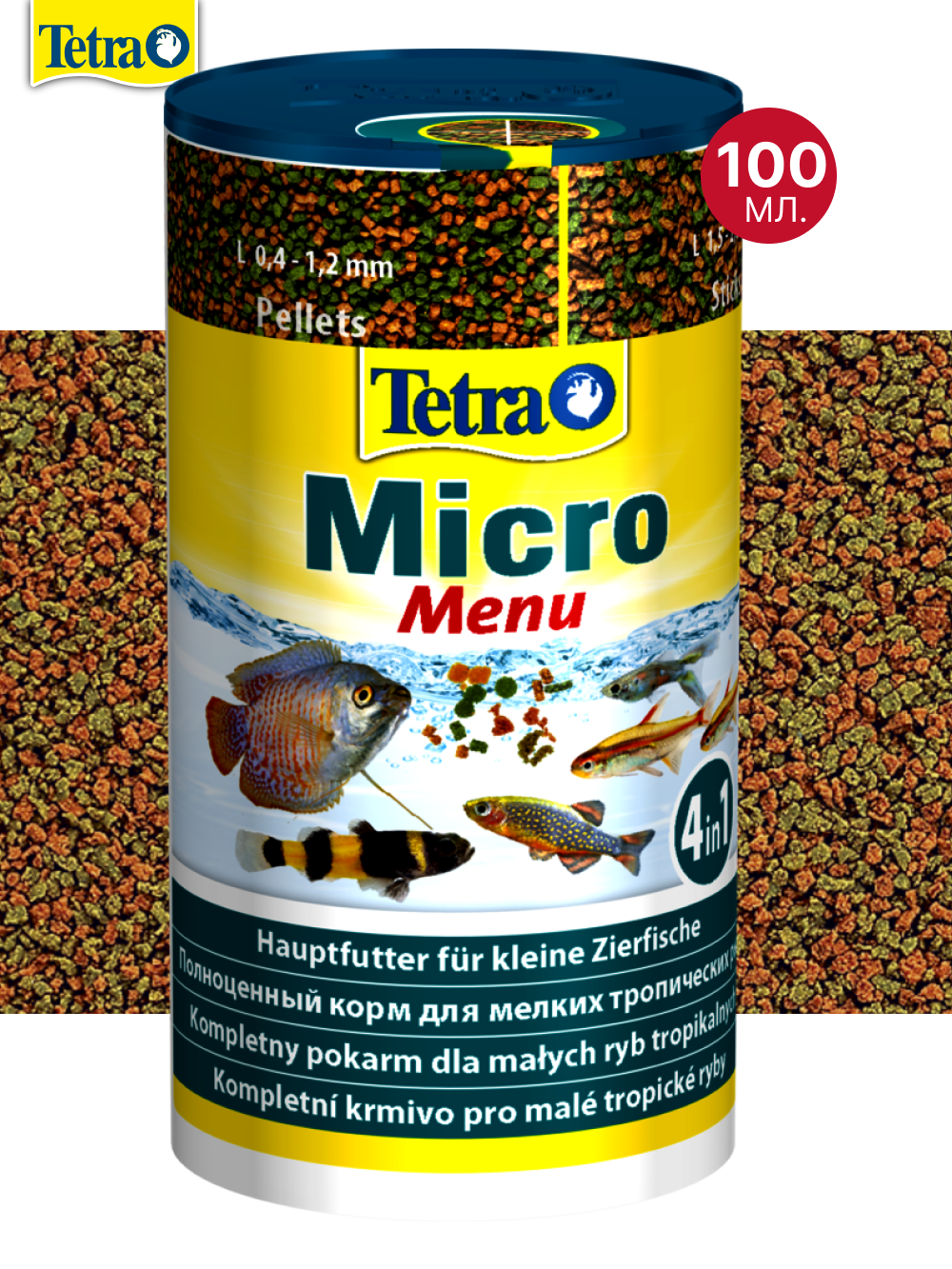 TetraMicro Menu 100мл микро чипсы, гранулы, пеллеты и палочки