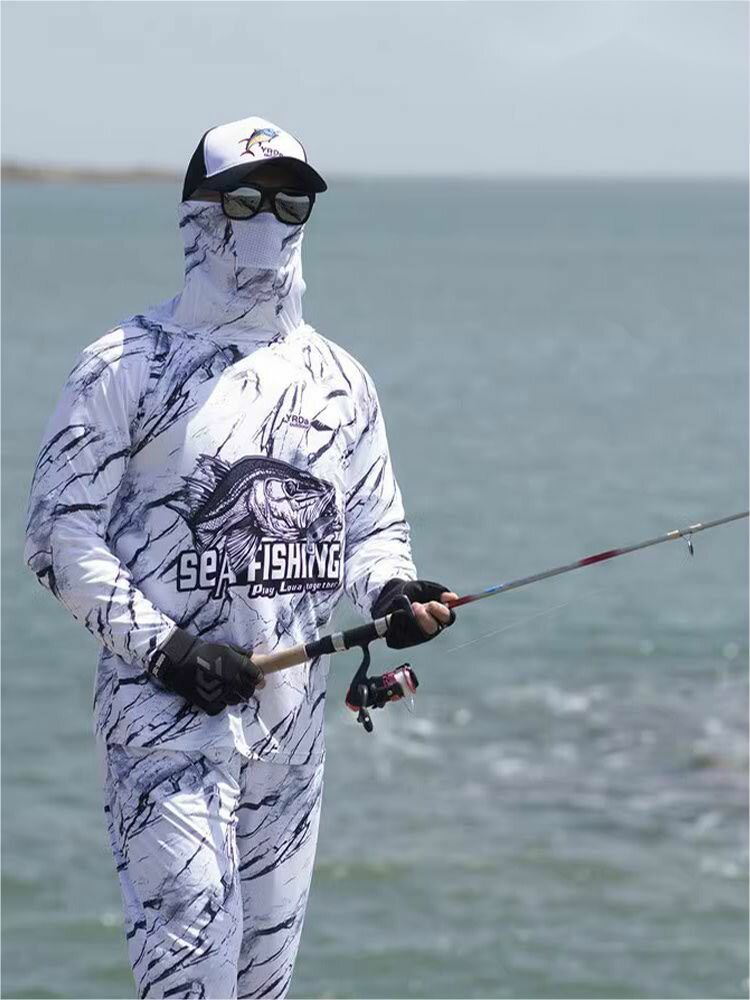 Камуфляжная одежда для рыбалки из ледяного шелка с солнцезащитным кремом, Летний камуфляжный рыболовный набор