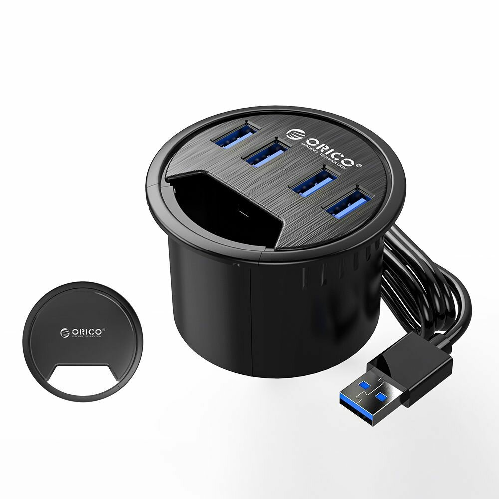 ORICO Desk Grommet USB 3.0 Hub Sound Card Type C Splitter SD TF Dock Station Наушники Микрофон Аудио интерфейс для настольных ПК ORICO DESK
