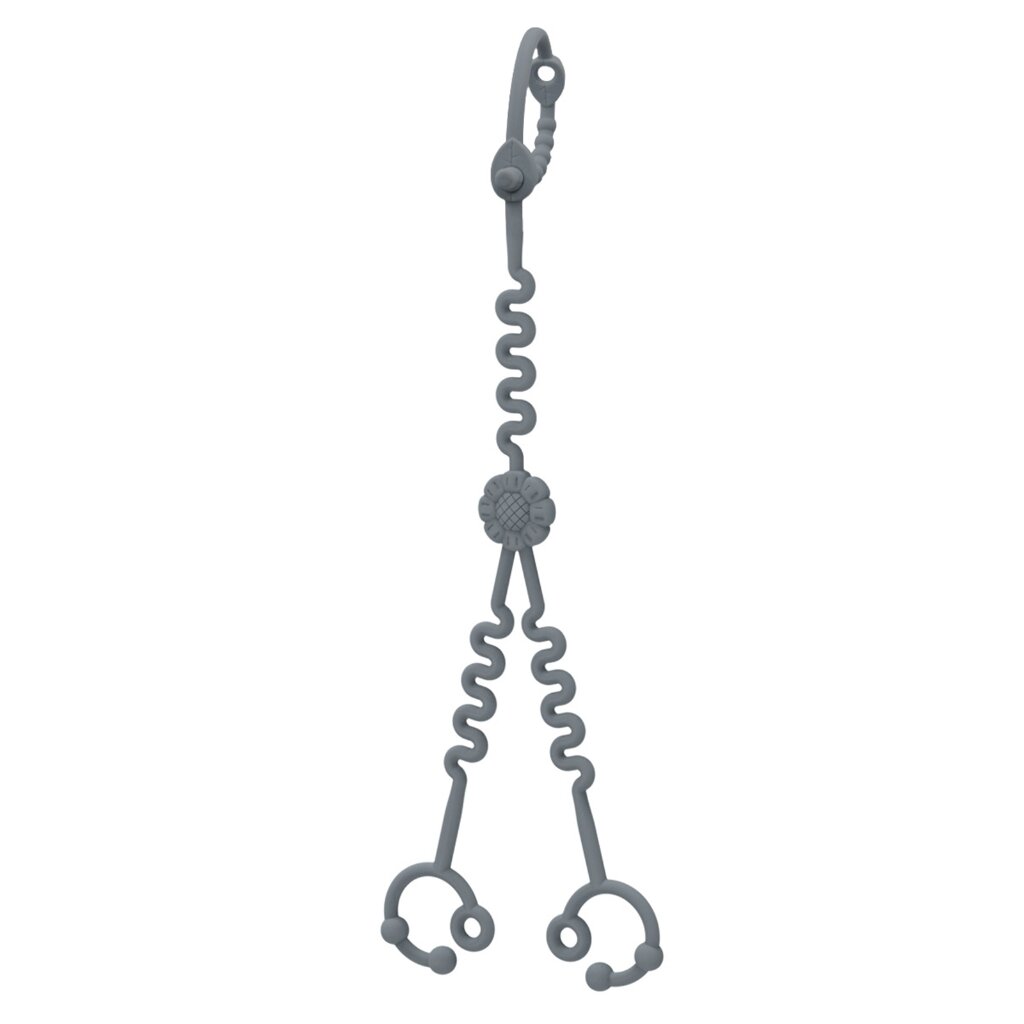 Силиконовая игрушка-прорезыватель подсолнух с двойными зажимами-держателями Мягкая цепочка для детской соски Силиконовый зажим для бутылочек и игрушек