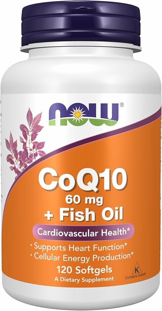 CoQ10 60 mg with Omega 3 Fish Oil NOW (120 гель. кап)