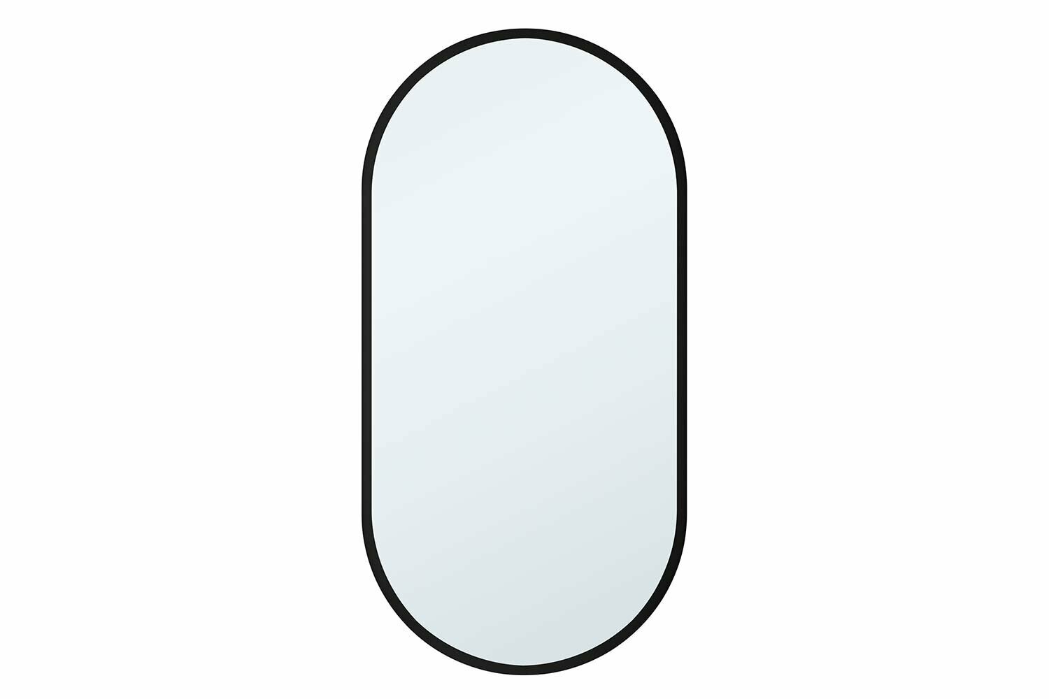 Зеркало настенное в раме Hoff Эва 200-02, 60х120х1 см, овальное, цвет чёрный