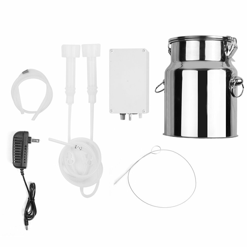 Бытовая электрическая доильная машина для коз, коров, 100‑240 В, 5 л с вакуумным насосом (США)