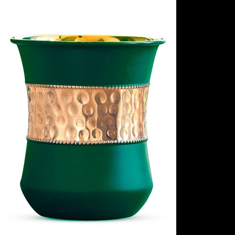 Медный стакан Изумрудный для настаивания воды, 275 мл