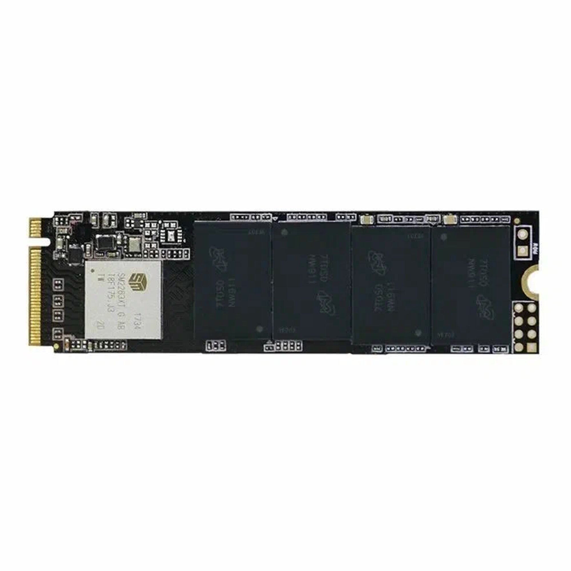 Накопитель KingSpec NE-1TB, форм-фактор M.2, скорость чтения 2400 Мб/с, время наработки 1000000 часов