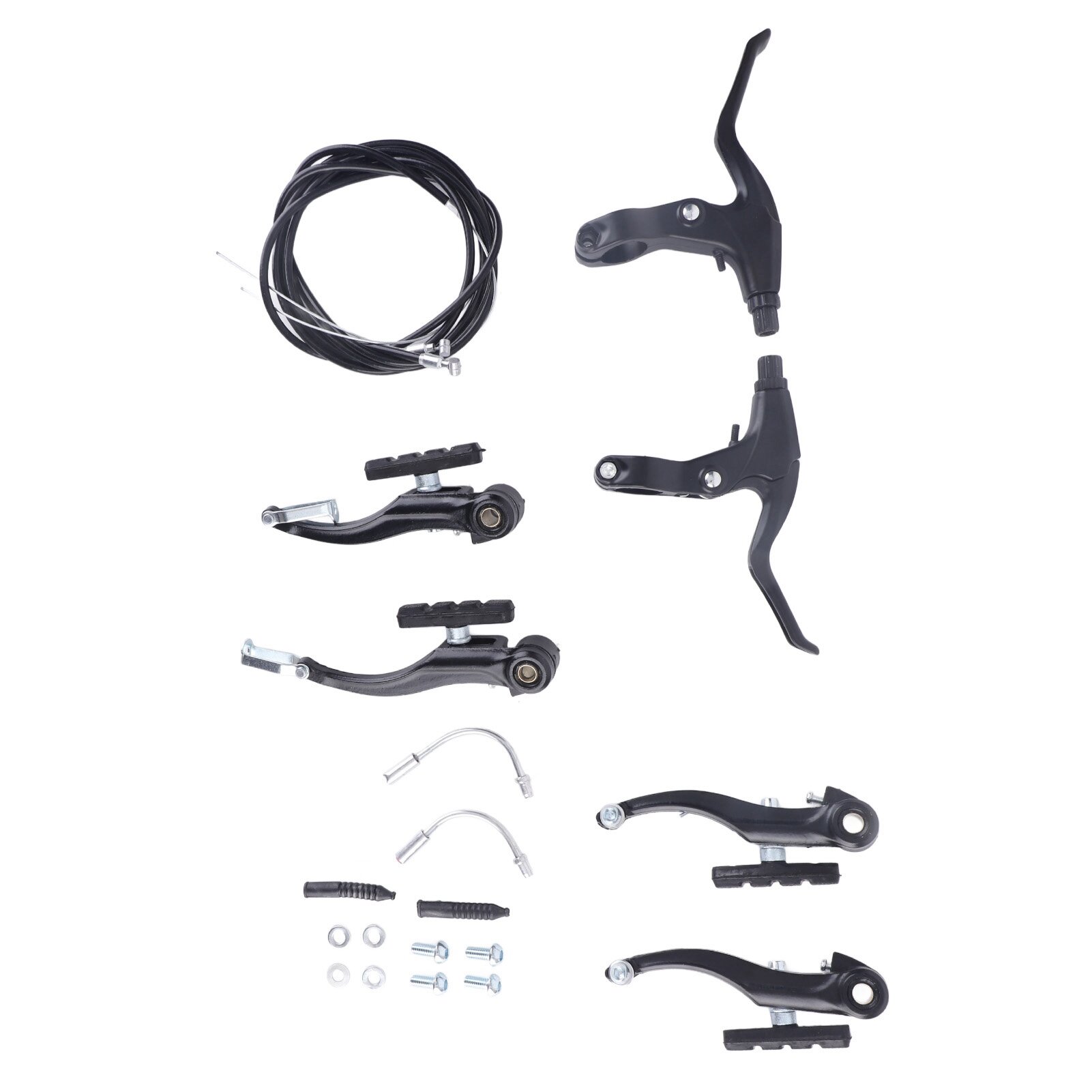 Комплект алюминиевых тормозов V Brake для замены передних и задних тормозов на горных и шоссейных велосипедах.