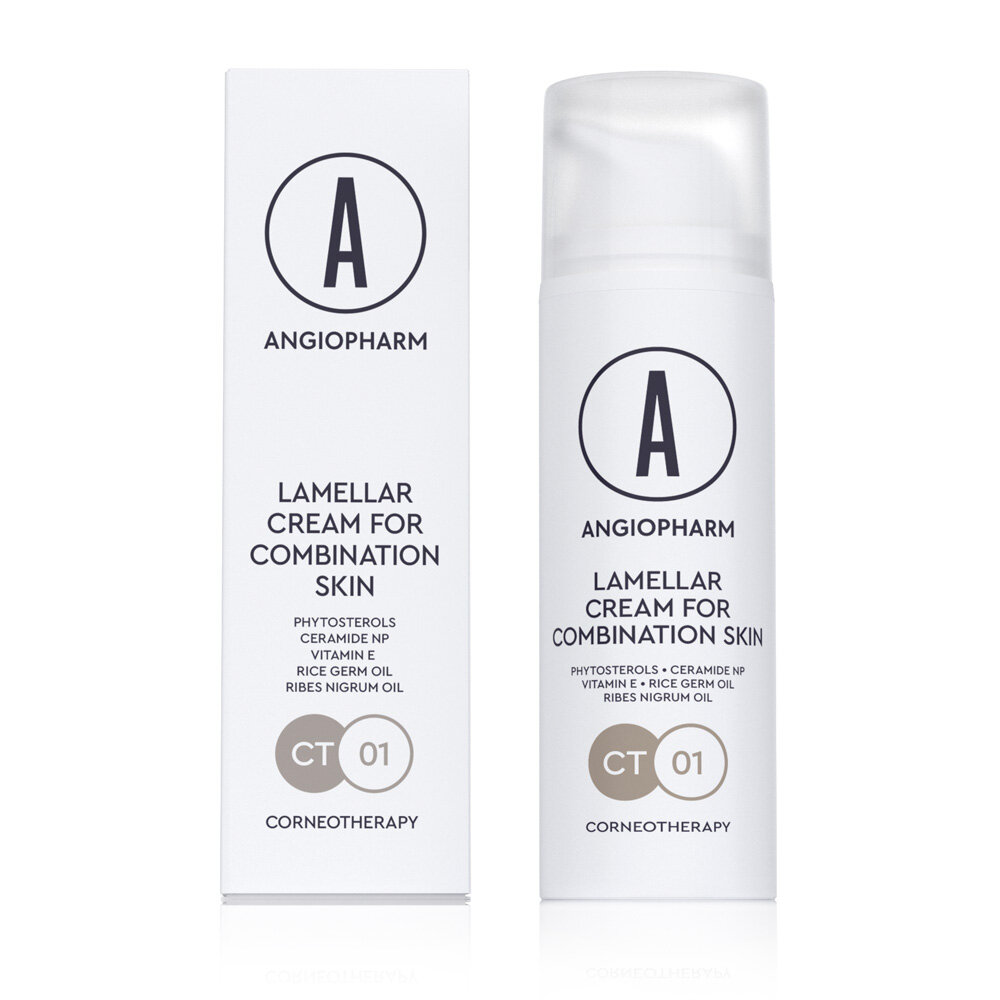 Ламеллярный крем для комбинированной и склонной к жирности кожи 50 мл Ангиофарм