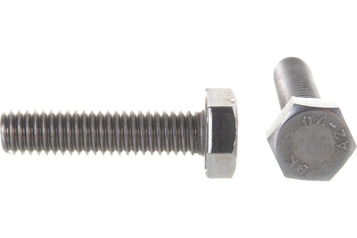Госкреп Болт DIN 933 шестигранный 6x25 из нержавеющей стали, крепёжный элемент, набор 6 шт