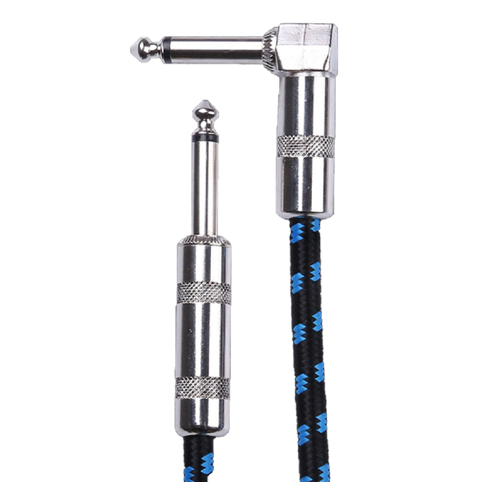 Гитарный шумоподавляющий кабель, черный с синим медным сердечником, инструментальный кабель для домашнего и сценического использования, 3 метра.