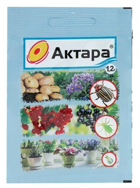 Средство от вредителей Актара (сухая), инсектицид, 1,2 г./В упаковке шт: 4