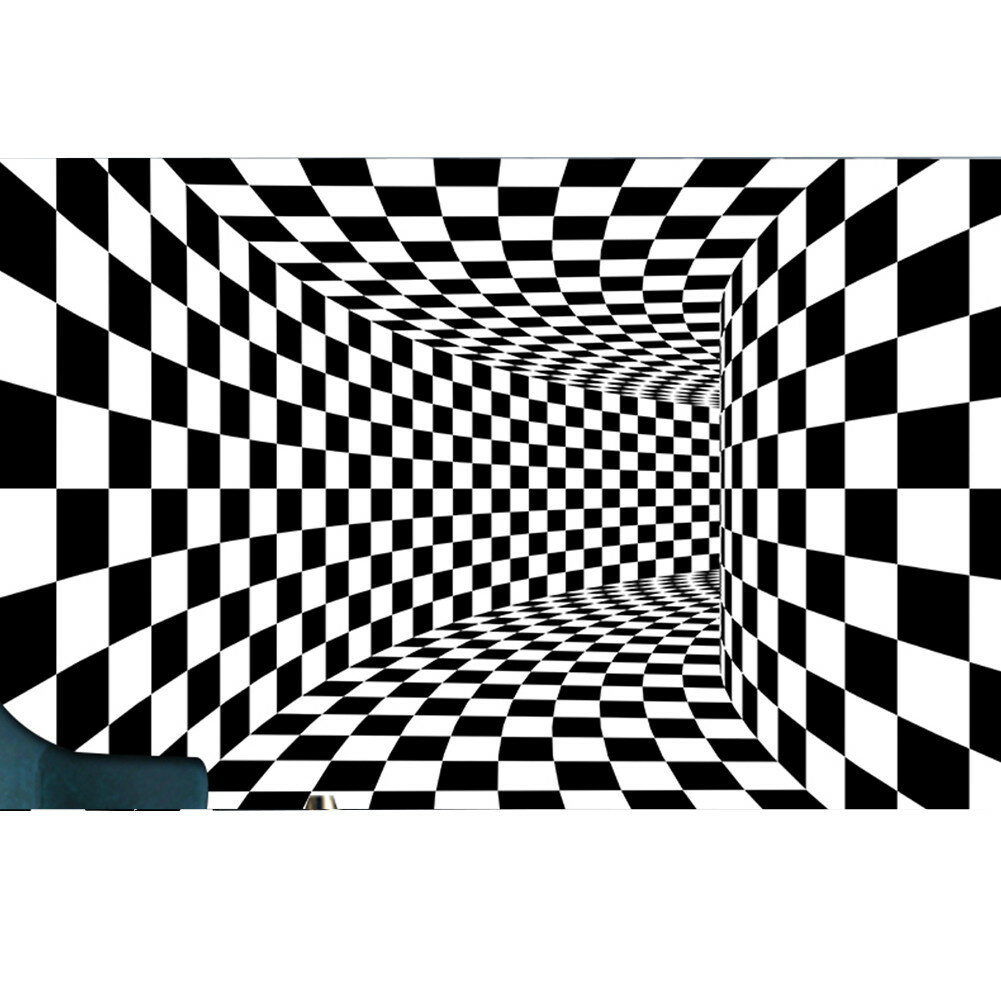 Черно-белый клетчатый 3D-коврик для пола, спальня, детская комната, ясли