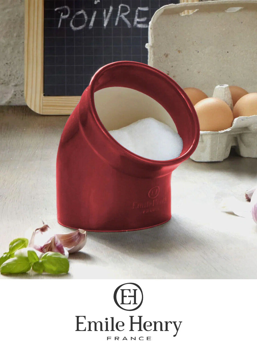 Солонка Emile Henry Natural Chic, цвет гранат, керамическая, 280 мл