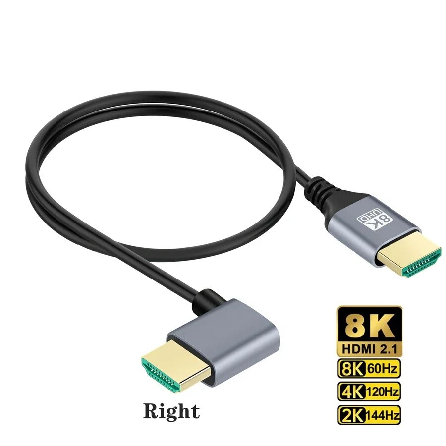 Liujyjc 90-градусный кабель Micro HDMI к HDMI HDMI M-M Right, 2 м