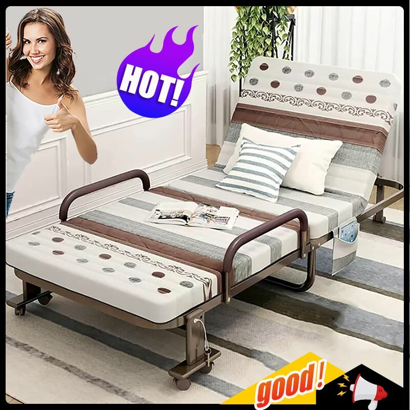 Кемпинговая раскладушка, складная, до 200кг, 6 положений спинки, из композитной ткани