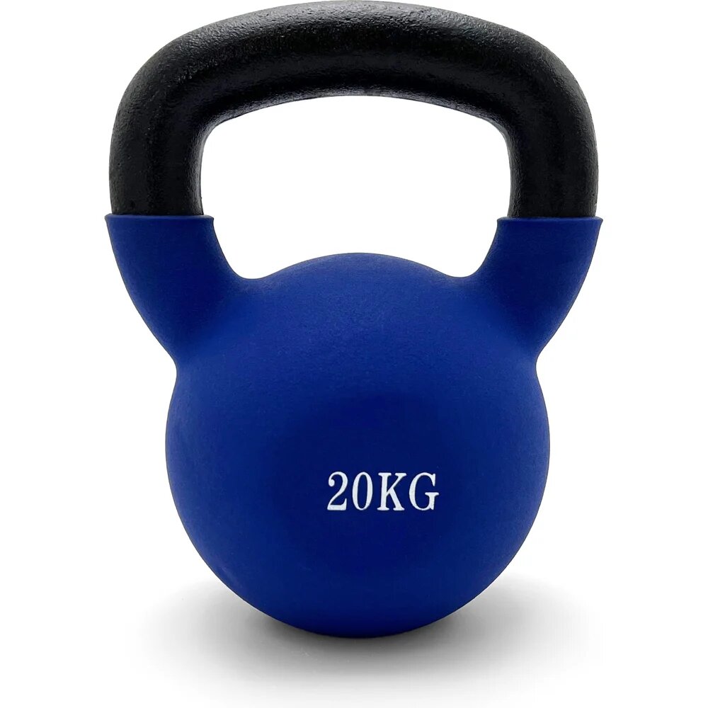 Гиря виниловая UNIXFIT 20 кг Blue KBVIN20BL, для различных упражнений таких как подъемы махи, резиновый
