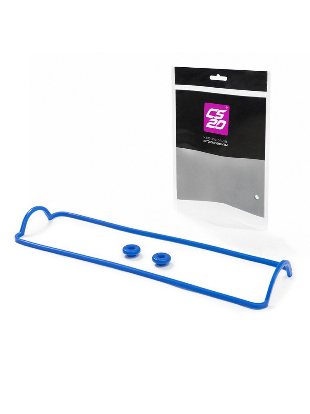Ремкомплект клапанной крышки для а/м ВАЗ 2108 (прокладка + 2 втулки) (силикон) "CS-20" синий PROFI