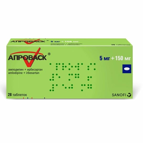 Апроваск таблетки пролонг. п/о плен. 5мг+150мг 28шт