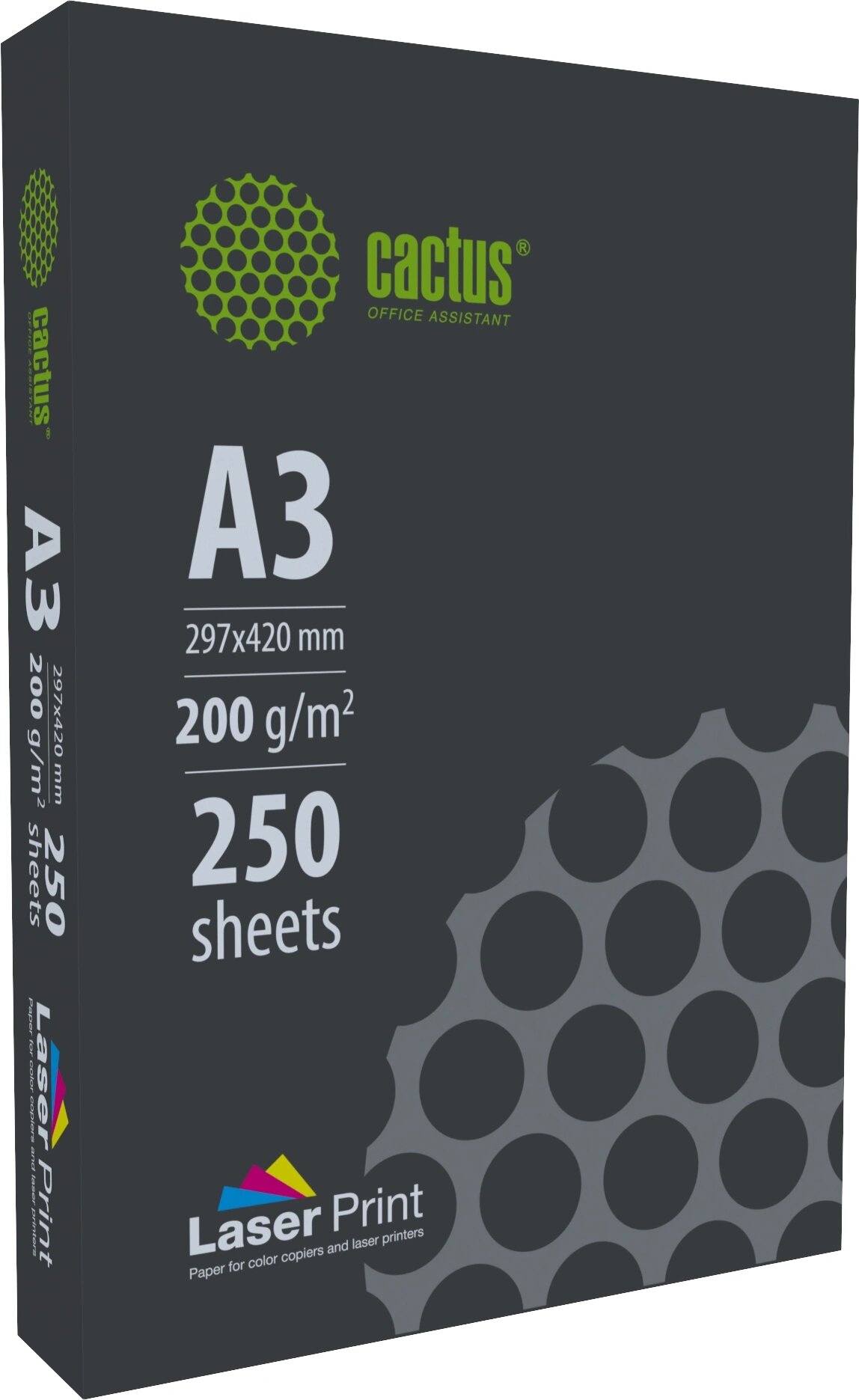 CS-LPA3200250 / Бумага Cactus LaserPrint CS-LPA3200250, A3, для лазерной печати, 4 х 250л, 200г/м2,