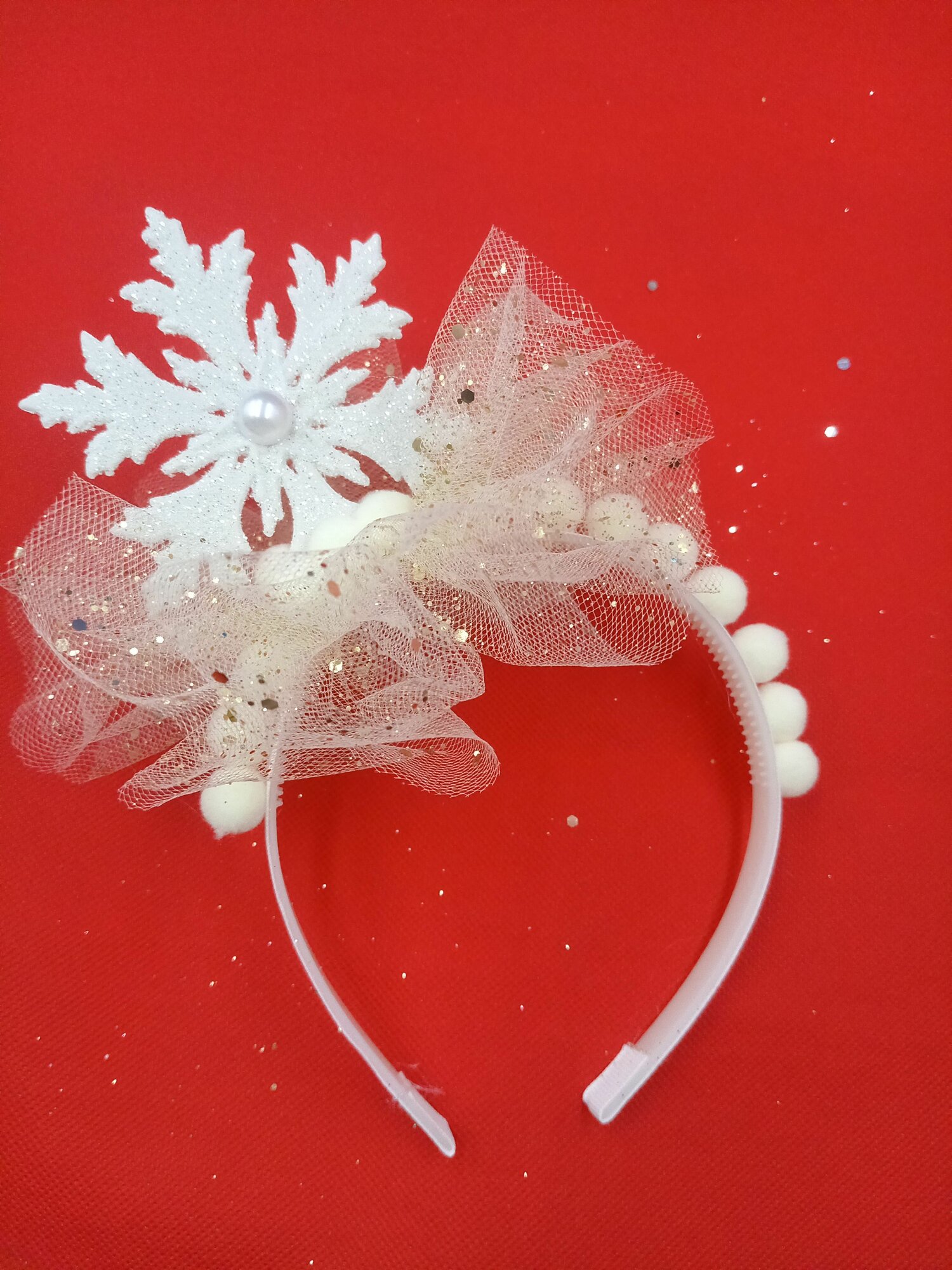Карнавальный ободок змейки, снежинки , елочки