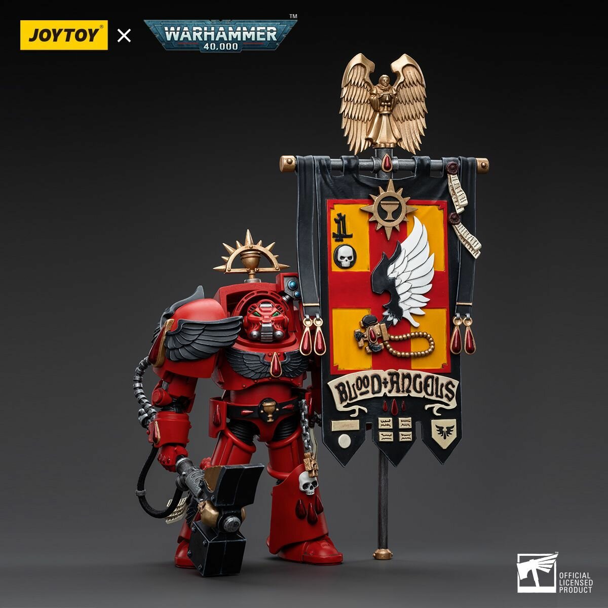 Подвижная фигурка JOYTOY Warhammer 40K Blood Angels Ancient Brother Leonid