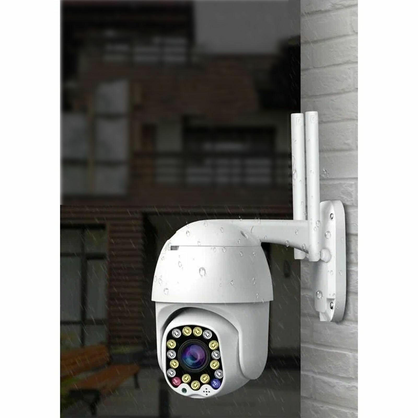 Видеокамера уличная 4G LTE Camera 3MP PTZ с сим картой, IP камера поворотная с подсветкой для наружного видеонаблюдения