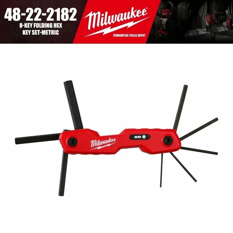 Milwaukee 48-22-2182 Набор шестигранных ключей 8 ключей метрический ручной инструмент электроинструмент аксессуары