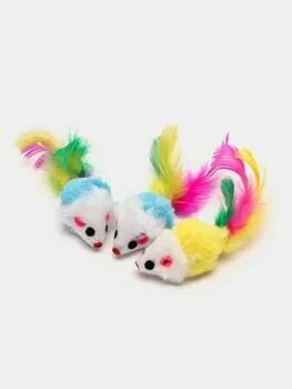 Набор шуршащих мышек, игрушки для кошек, котов и котят, 3 шт.