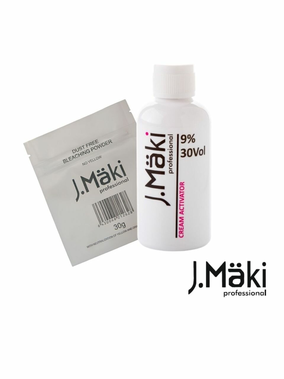 J.Maki Порошок 30г и крем-активатор 9% 60мл; Набор для осветления волос