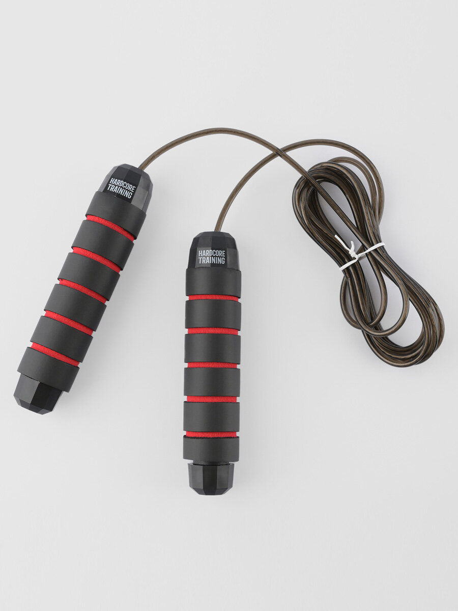 Скакалка с мягкими ручками Hardcore Training Skipping Rope Black/Red ZH