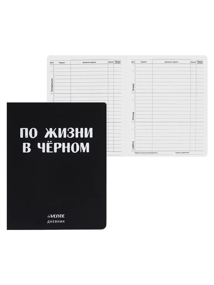 Дневник школьный По жизни в черном