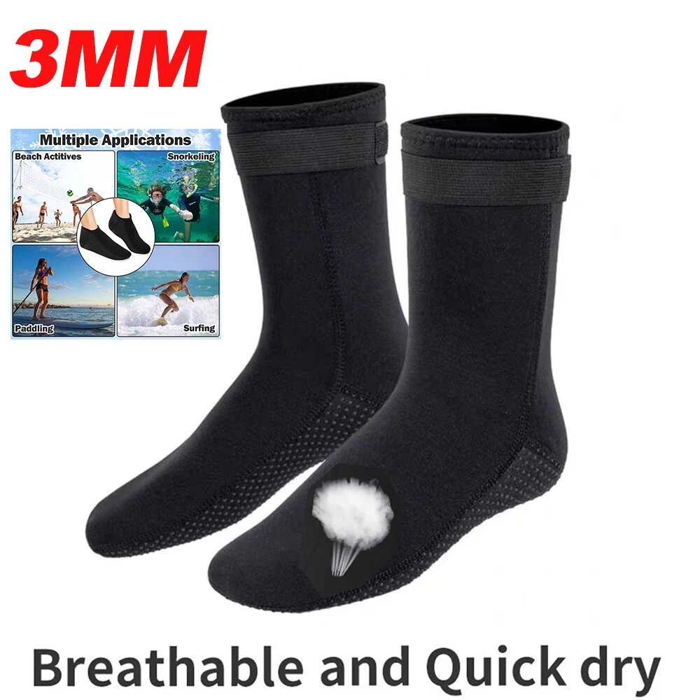 Неопреновые носки для дайвинга 5 мм XXL, 3MM black