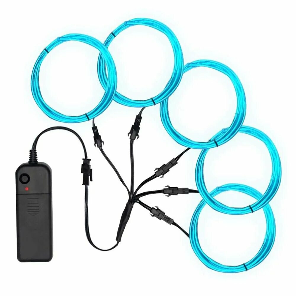 Электрогирлянда уличная Флуоресцентная, 5 м, питание AA, От батарейки, 1 шт MMJYSLIM