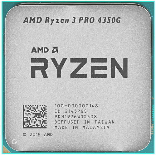 Процессор AMD Ryzen 3 PRO 4350G OEM (100-000000148) - AM4, 4 x 3.8 ГГц, L2 - 2 МБ, L3 - 4 МБ, 2хDDR4-3200 МГц, AMD Radeon Vega 6, TDP 65 Вт