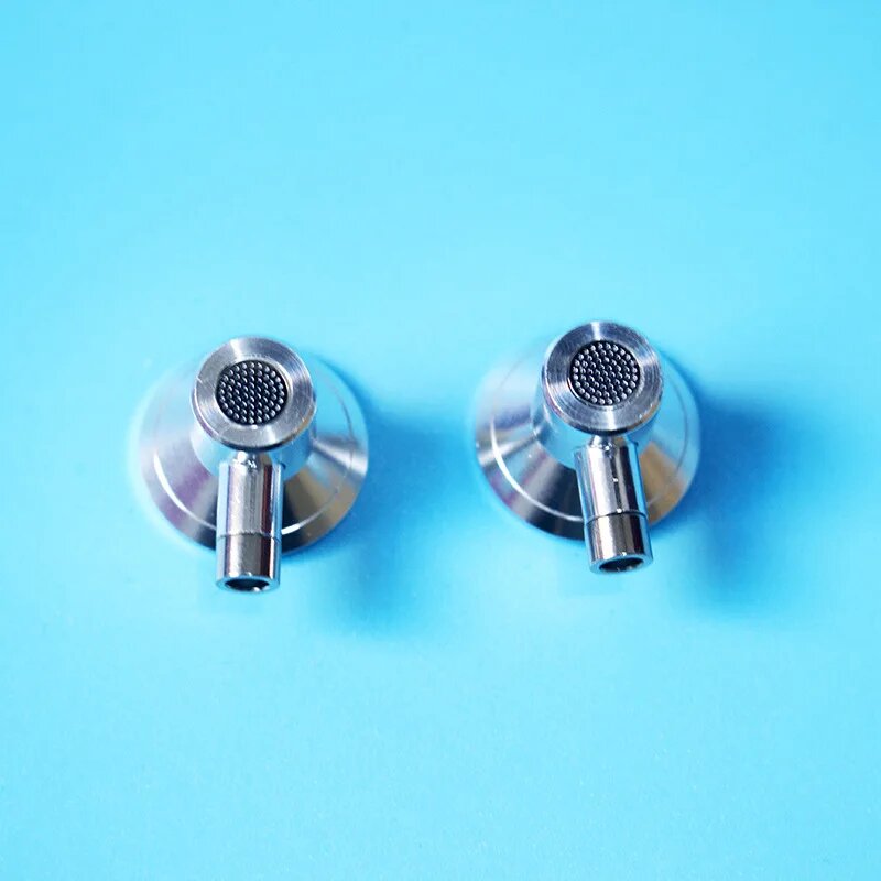 Плоский корпус для наушников 15,4 мм, металлические корпуса для наушников MMCX Silver