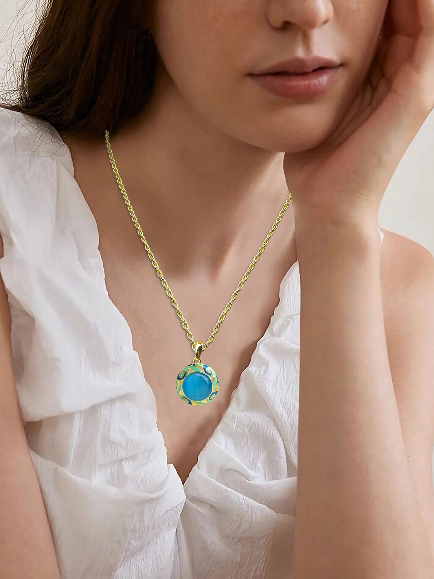 Колье, искусственный камень