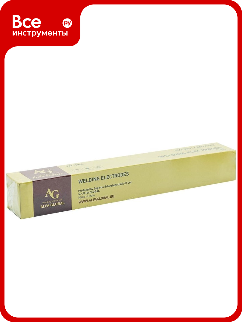 Электроды E 308L-15 2.6x350 мм, 2 кг, vac-pac AG A-3-308L15-26-2, соединения изделий