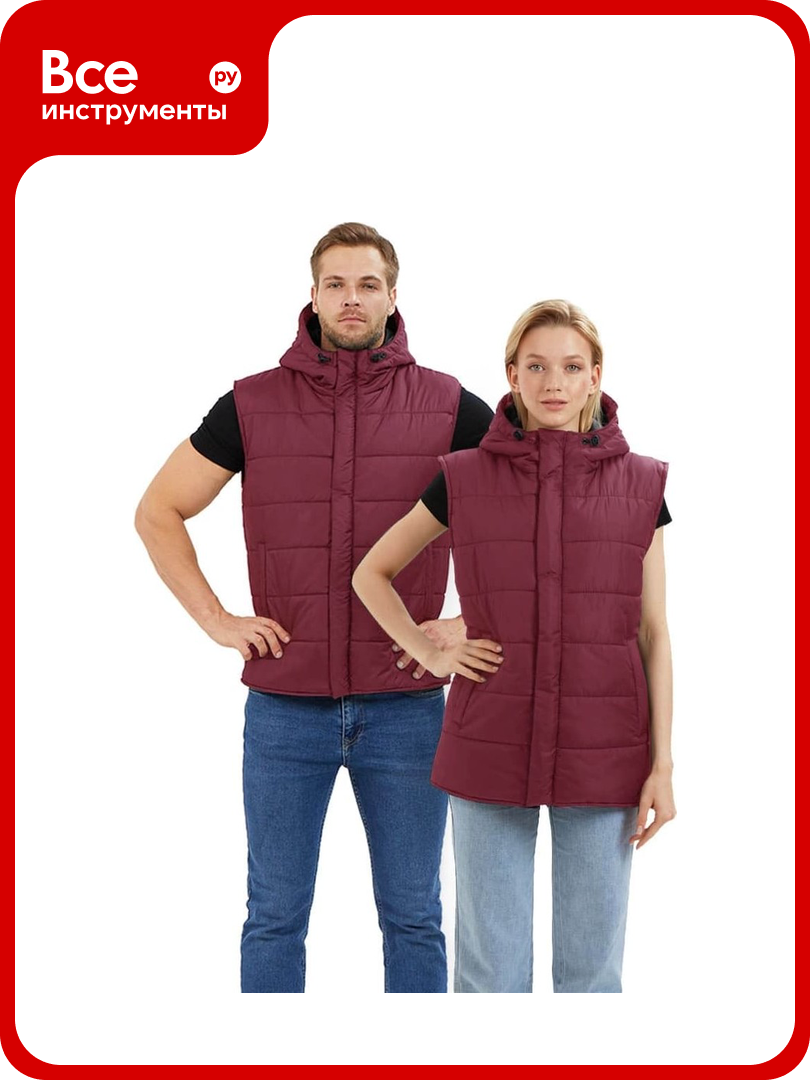 Жилет утеплённый URSUS «Рейнир» зелёный, ткань Тиси, утеплитель синтепон, механическая защита, молния‑кнопка, унисекс