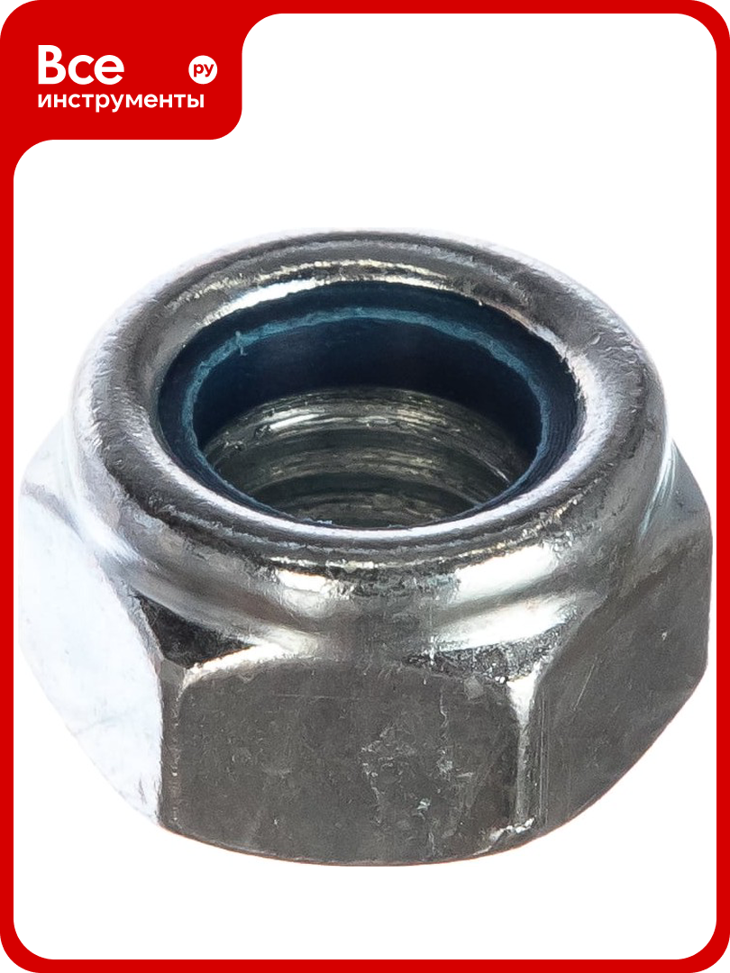 Самоконтрящаяся гайка DIN 985 оцинкованная стальная M12, самоконтроль резьбы, повышенная прочность пятого класса