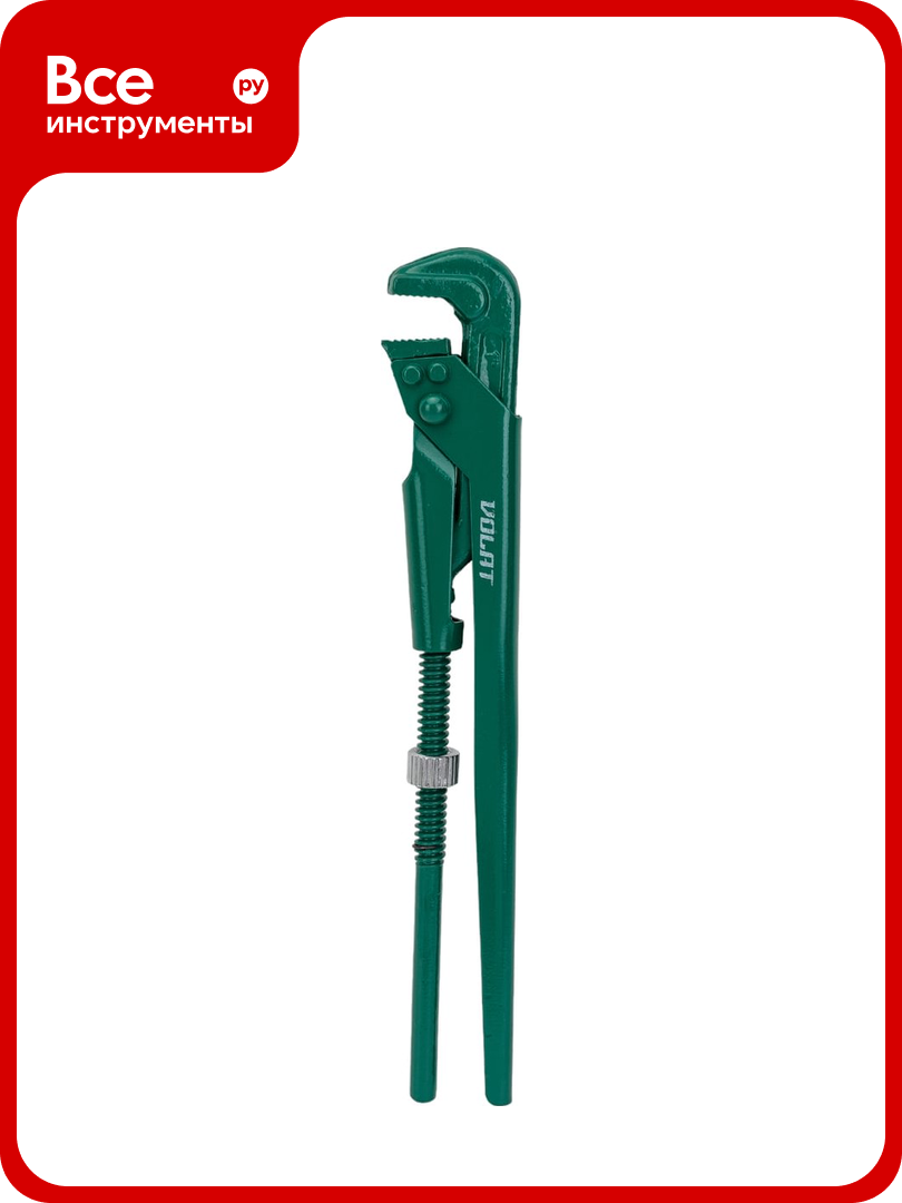 Трубный ключ волат 36 мм L-образный КТР-1 13060-01, шведский рычажный тип, корпус из углеродистой стали, угловые губки