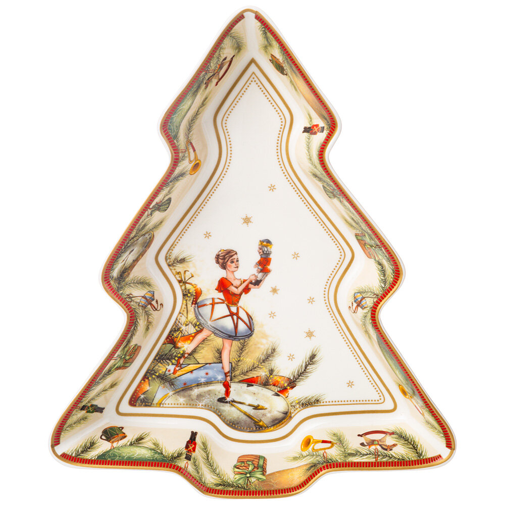 Блюдо щелкунчик Елка LEFARD 25*21*4см, фарфор