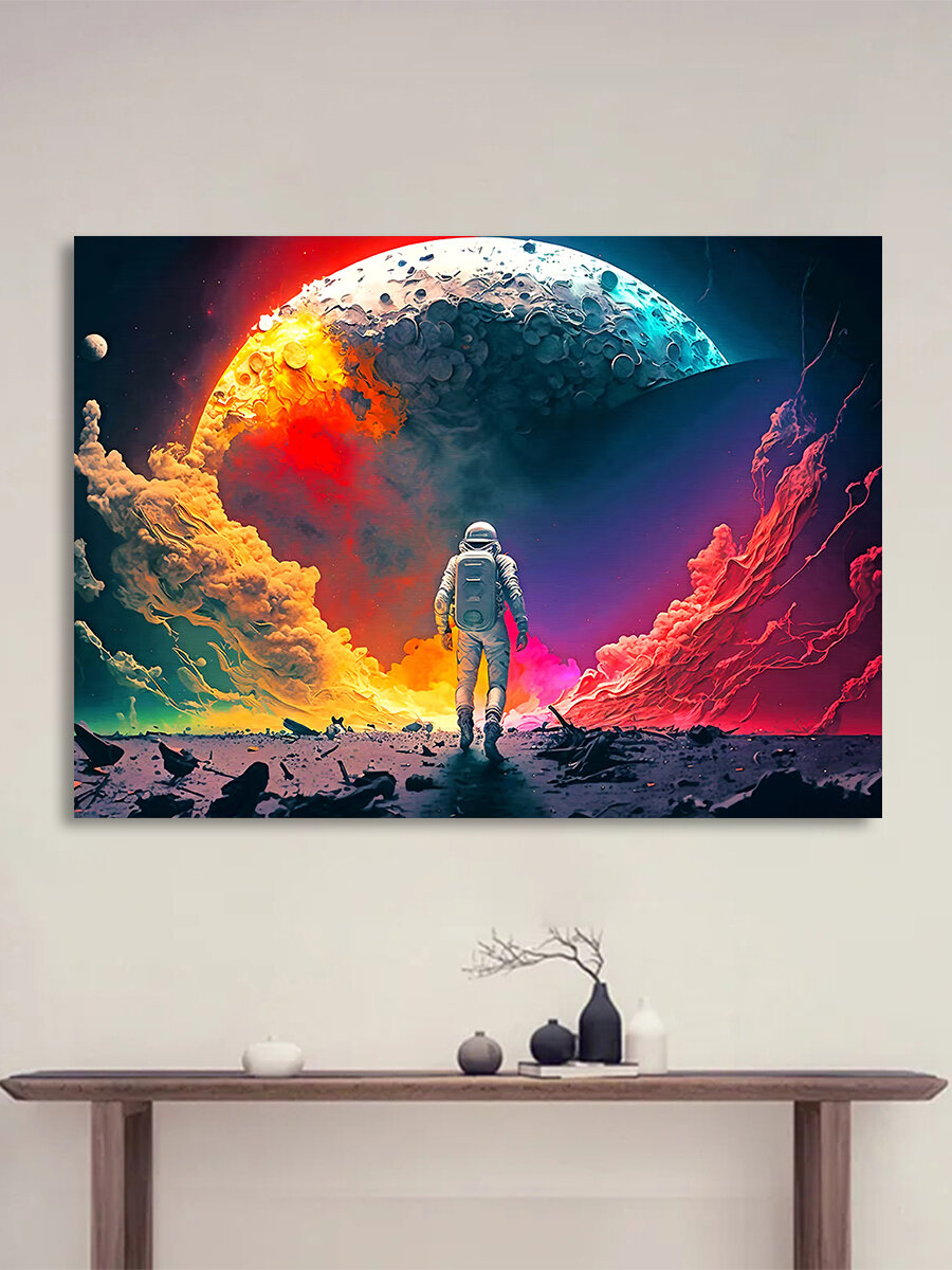 Картина на стену - "Космос / Космонавт" , 50х70 см.