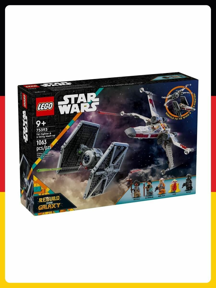 Конструктор пластиковый LEGO Star Wars 75393 Mashup из истребителя TIE и X-Wing